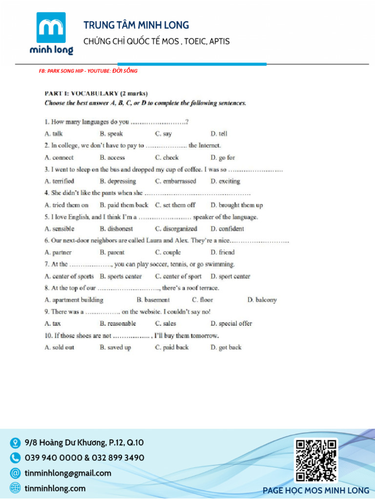 ĐỀ 2022 - TATQ 1 CHẤT LƯỢNG CAO | PDF