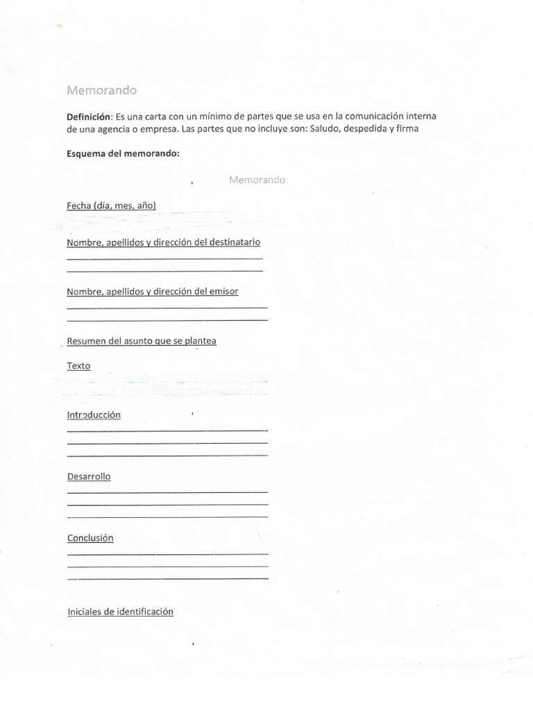 Esquema - Memorando PDF | PDF