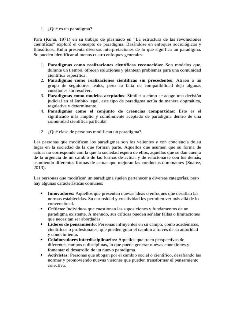 Preguntas Lecc 3 | PDF | Paradigma | Crecimiento personal y profesional