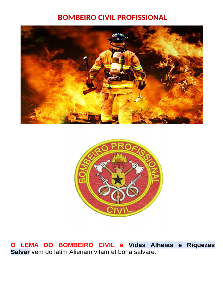 Atividades Operaciuonias Do Bombeiro Civil | PDF
