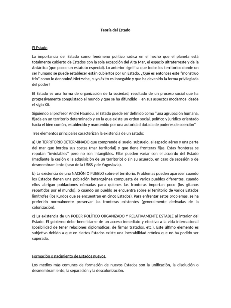 Unidad+III+Teor%C3%ADa+Del+Estado | PDF