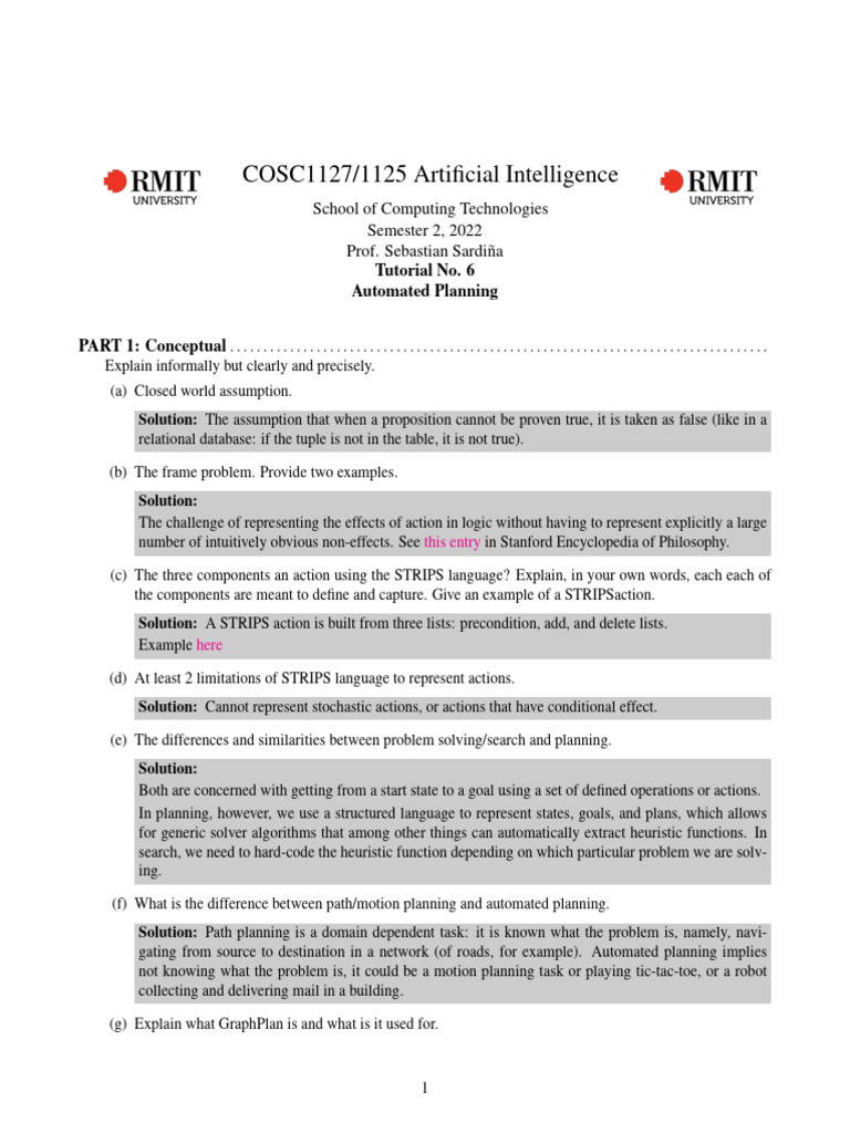 AI22 Tute 06 Solution | PDF