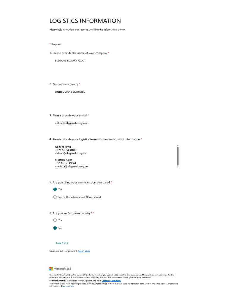 Logistics Survey | PDF
