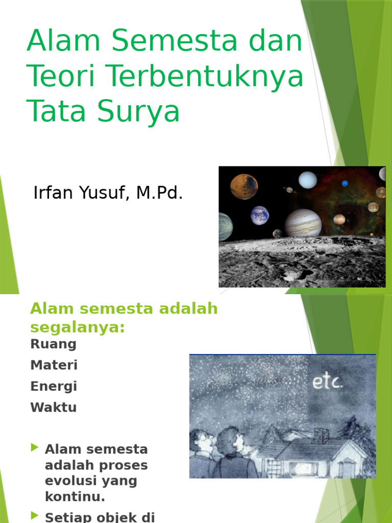 Pertemuan 5 Alam Semesta Dan Teori Terbentunya Tata Surya | PDF