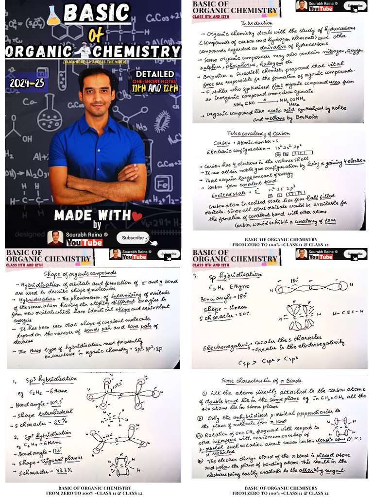 Basic of Organic Chemistry Detailed Notes by Sour 240724 101426 | PDF
