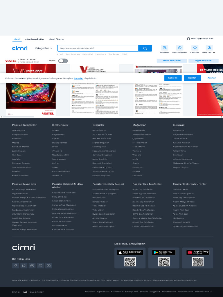 Vestel 1 Ekim - 31 Ekim Broşürü | PDF