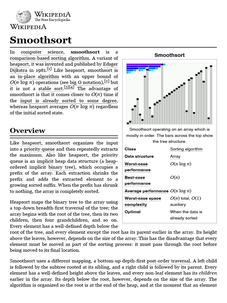 Algoritma Pengurutan Smoothsort | PDF