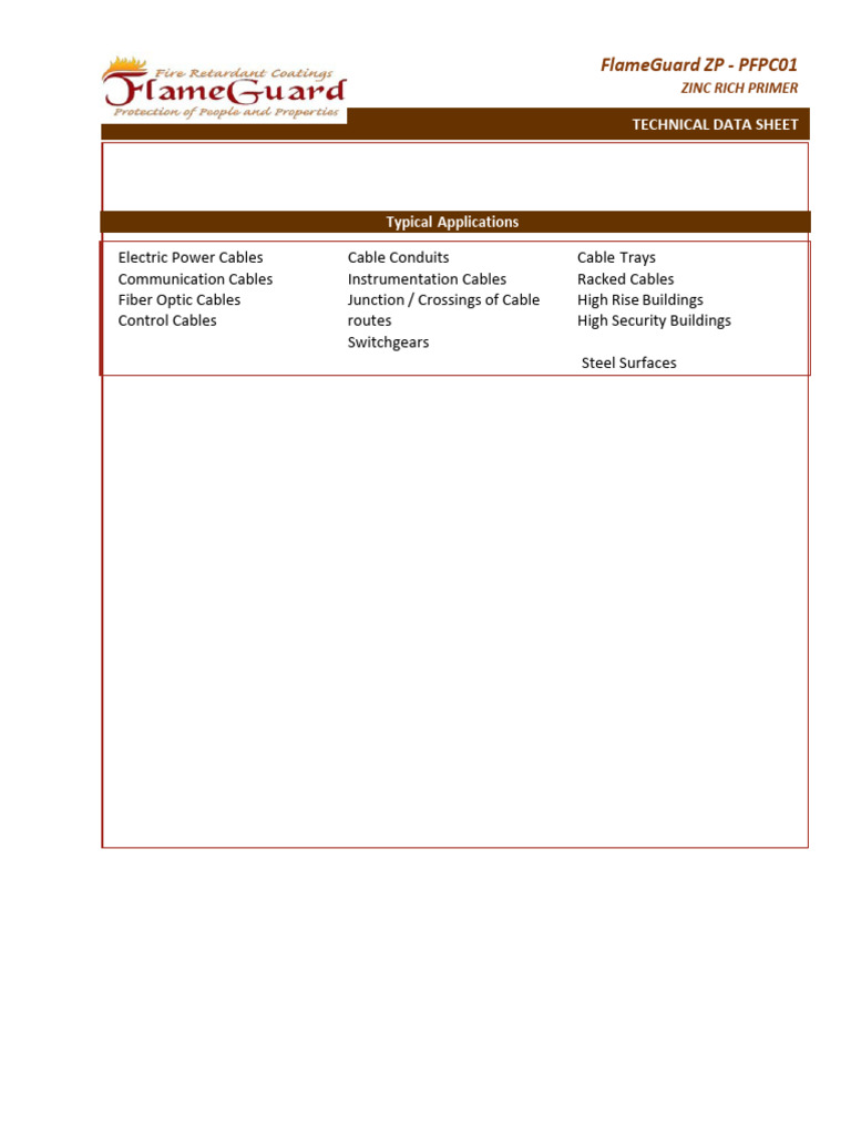 FlameGuard ZP - TDS | PDF