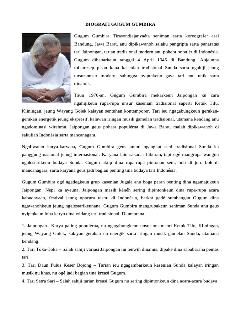 Biografi Gugum Gumbira | PDF