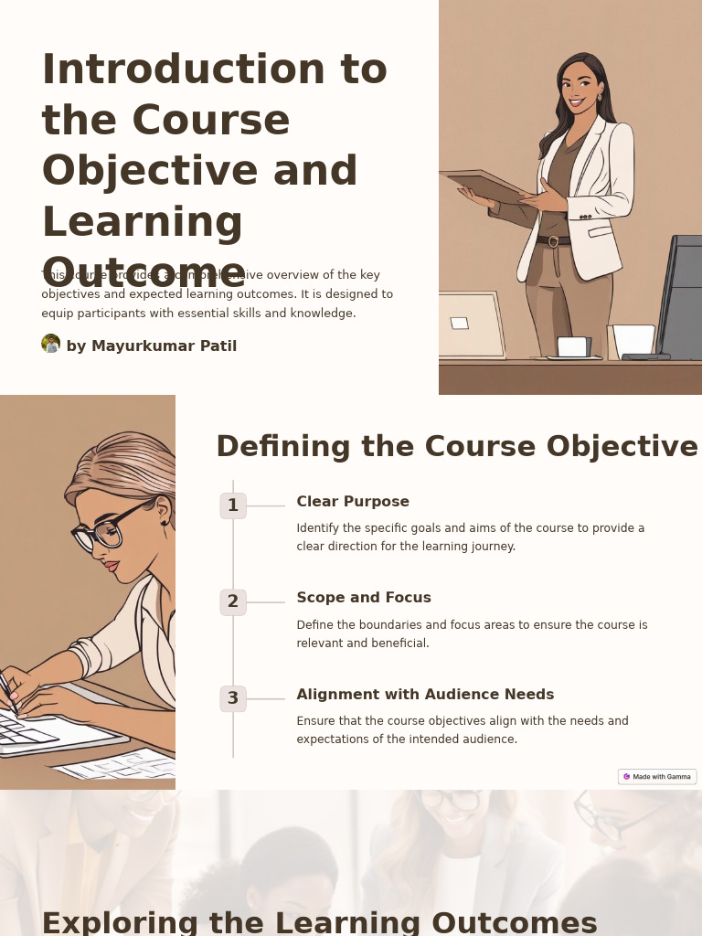 Introduction To The Course Objective and Learning Outcome | PDF