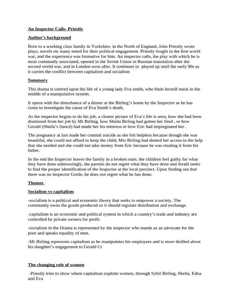 An Inspector Calls | PDF