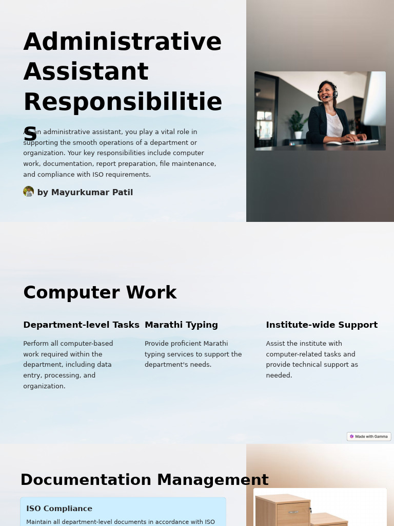 Administrative Assistant Duties Overview | PDF | Regulatory Compliance ...