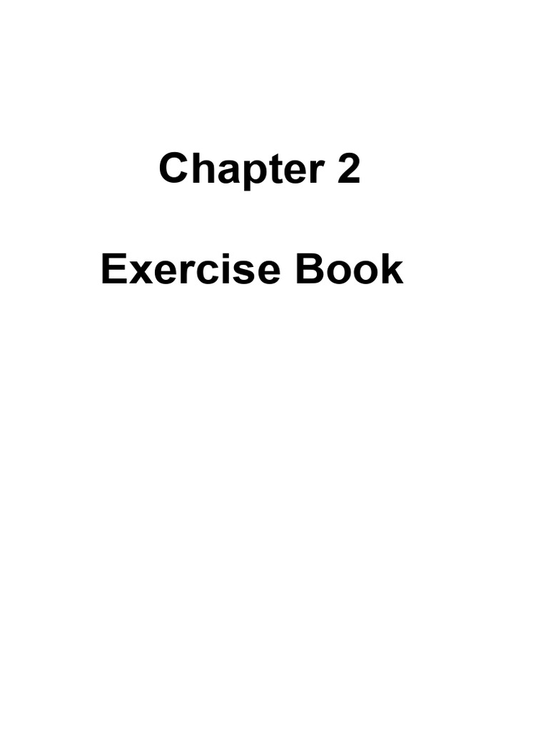 Chap 2 Exercise Book | PDF