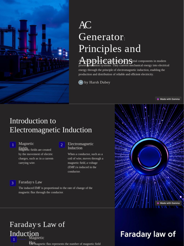 AC Generator Principles and Applications | PDF