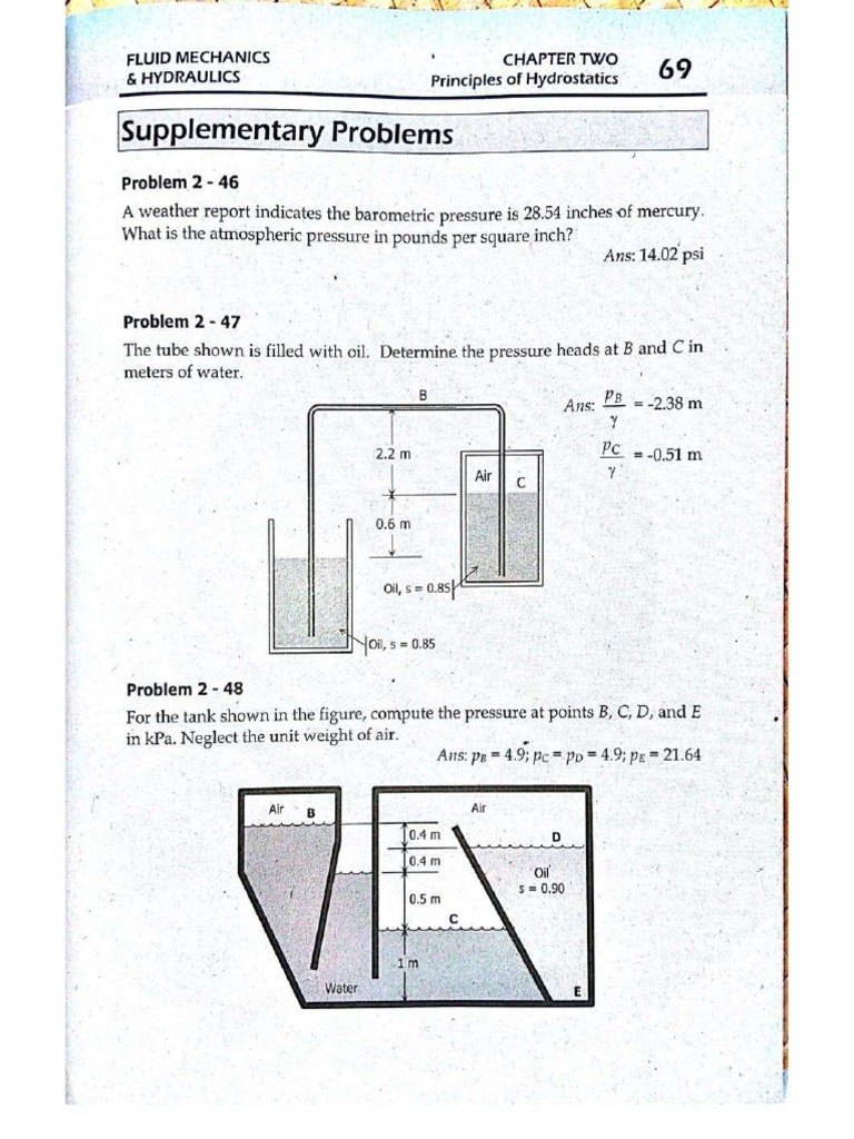 Supplementary Problems Chapter 2 | PDF