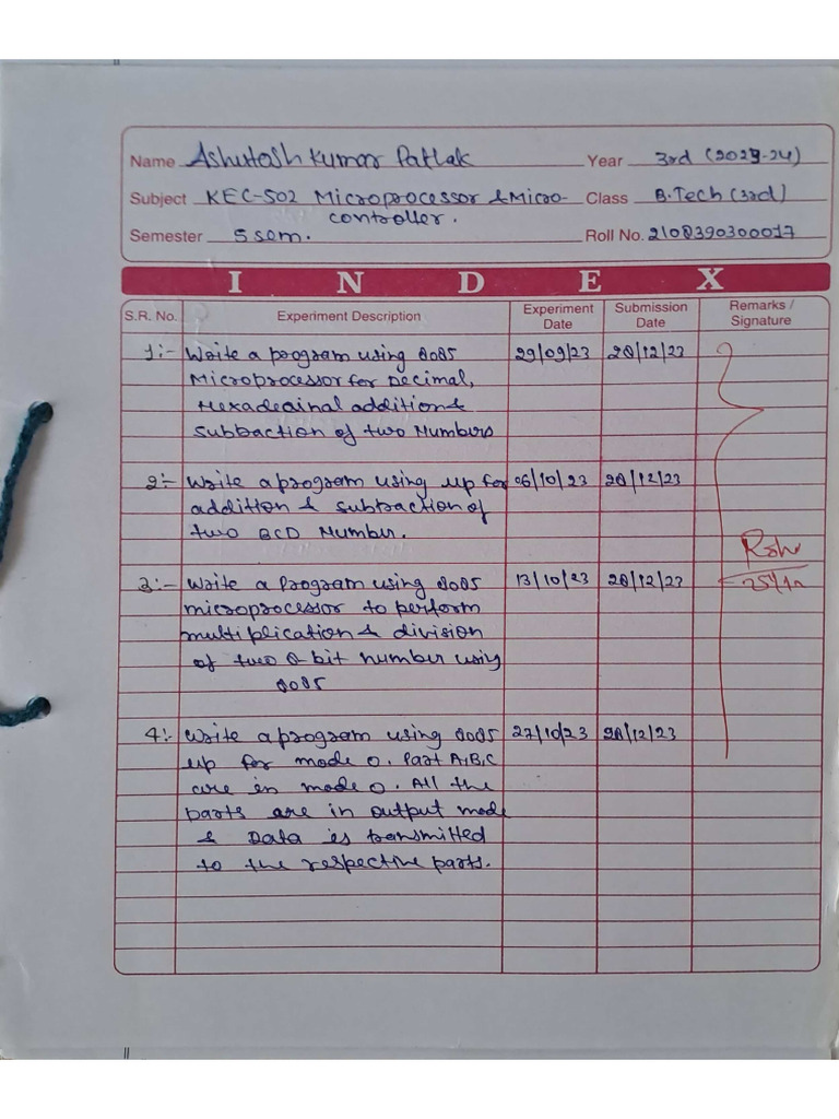 Microprocessor File Pdf