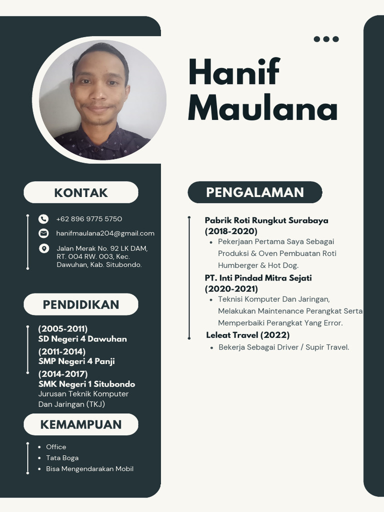 CV Hanif Maulana | PDF