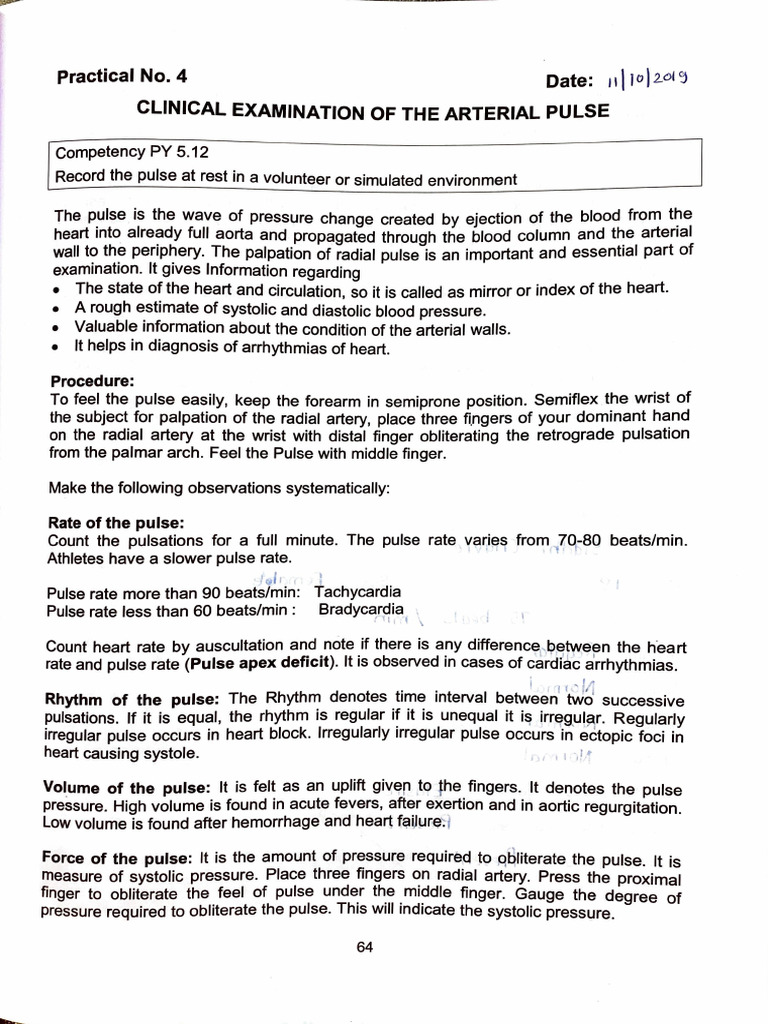 Arterial Pulse | PDF