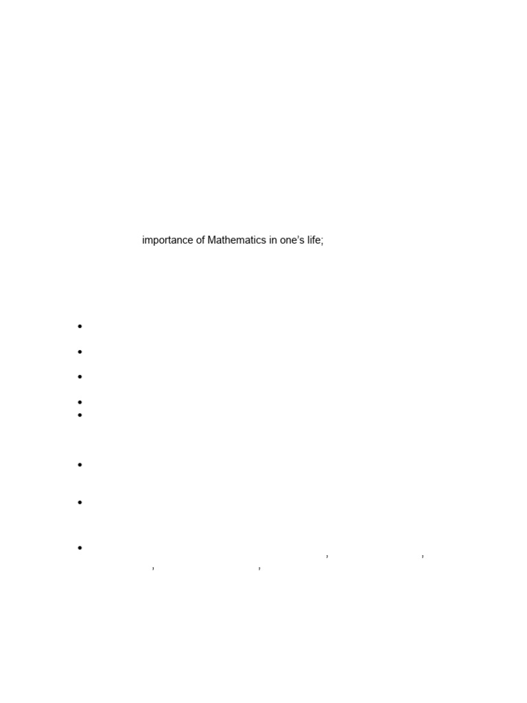 Importance of Mathematics in Nature | PDF | Mathematics | Teaching ...