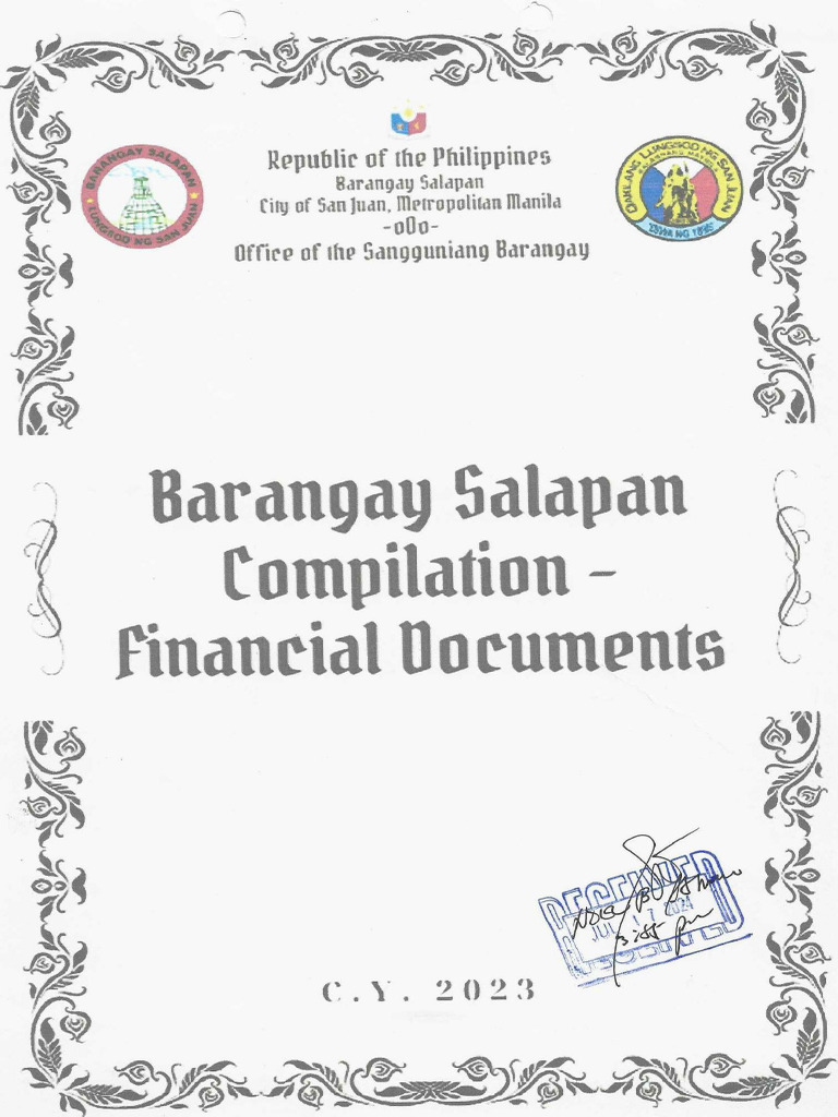 Barangay Salapan Compilation - Financial Document 2023 - 0001 | PDF