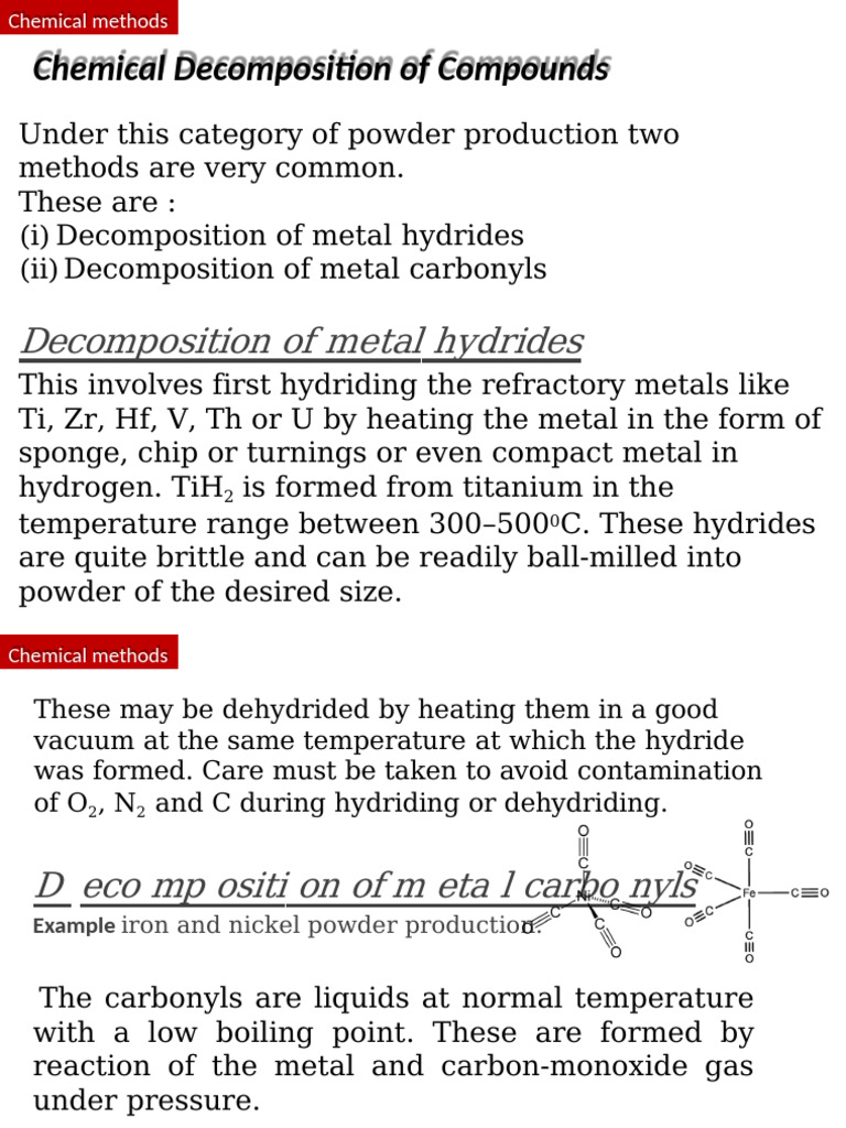 Chemical Decomposition of Compounds | PDF