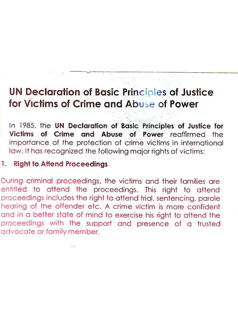 Rights of Victims | PDF