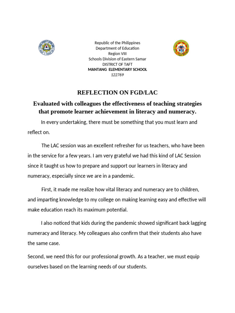 Reflection Notes | PDF