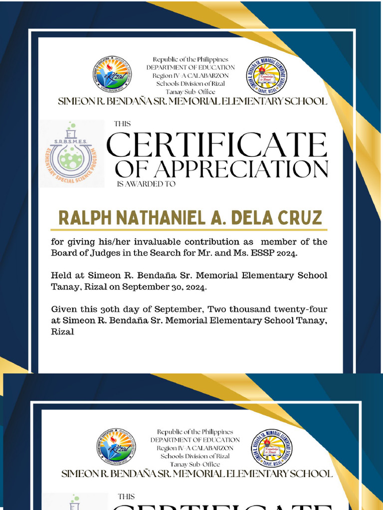 Certificate Appreciation Judges | PDF