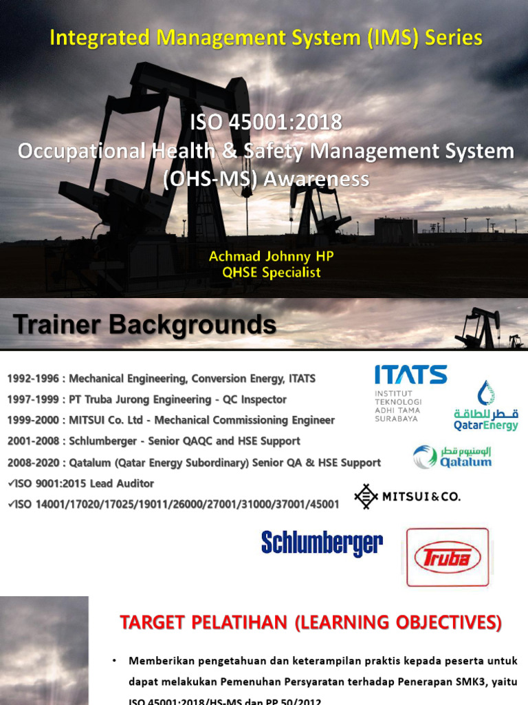 ISO 45001-2018 - OHSMS Awareness | PDF