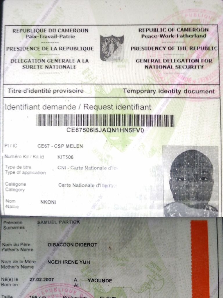 cameroon id card | PDF