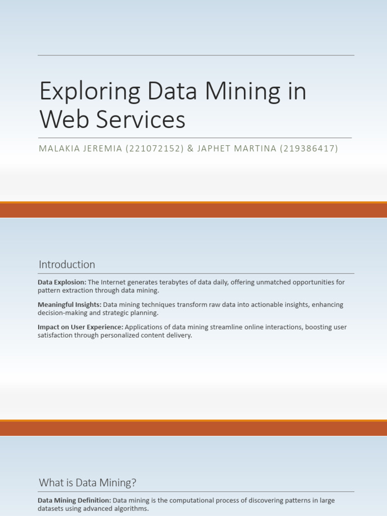Exploring Data Mining in Web Services | PDF