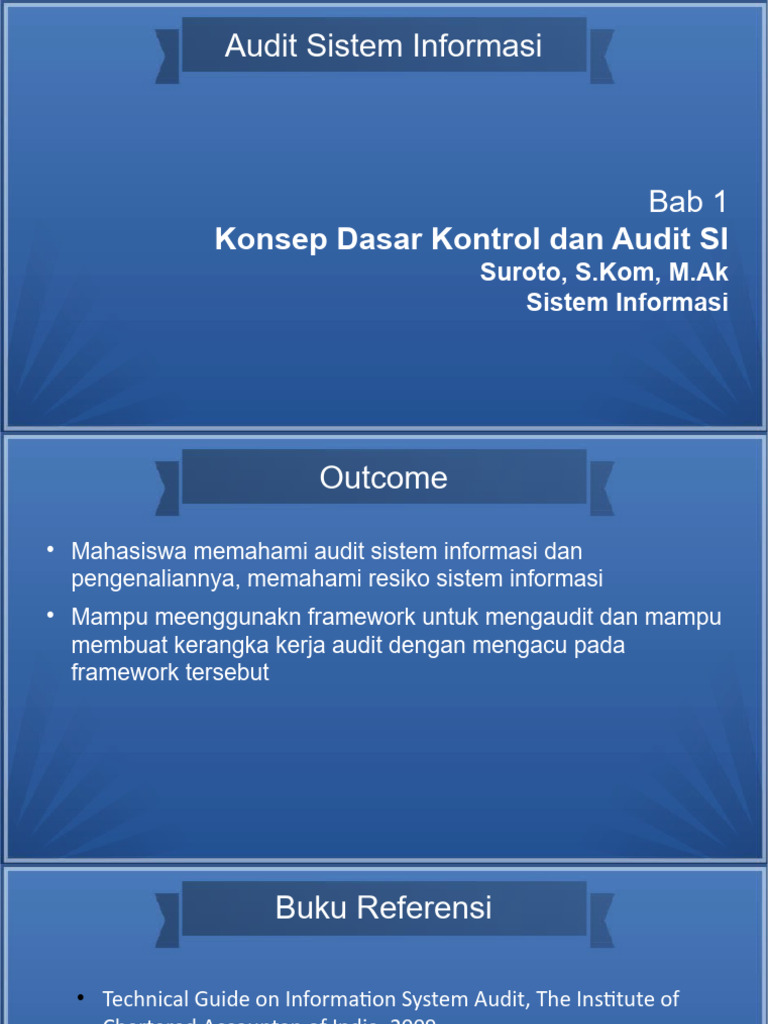 01 Konsep Dasar Audit SI | PDF