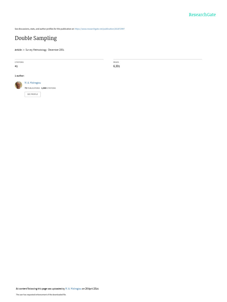 Double Sampling | PDF