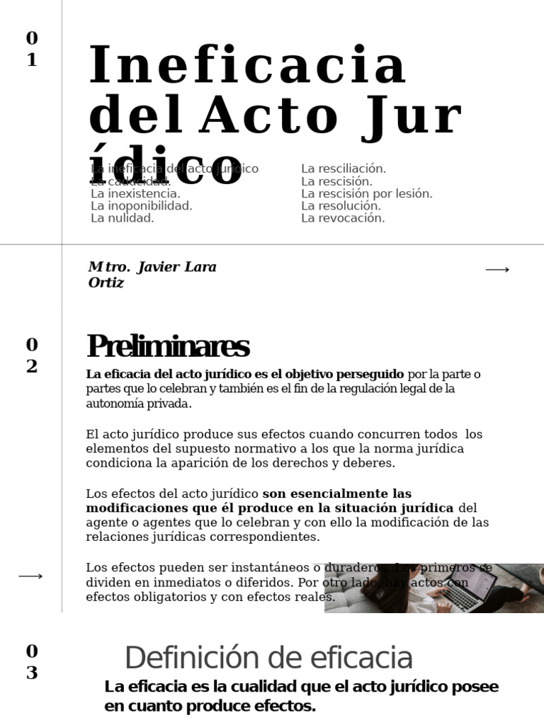 Ineficacia Del Acto Jurídico | PDF