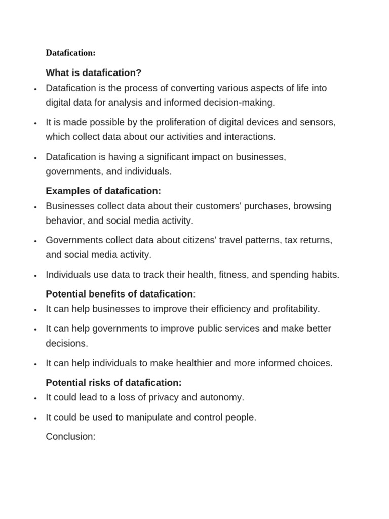 Datafication | PDF Datafication | PDF