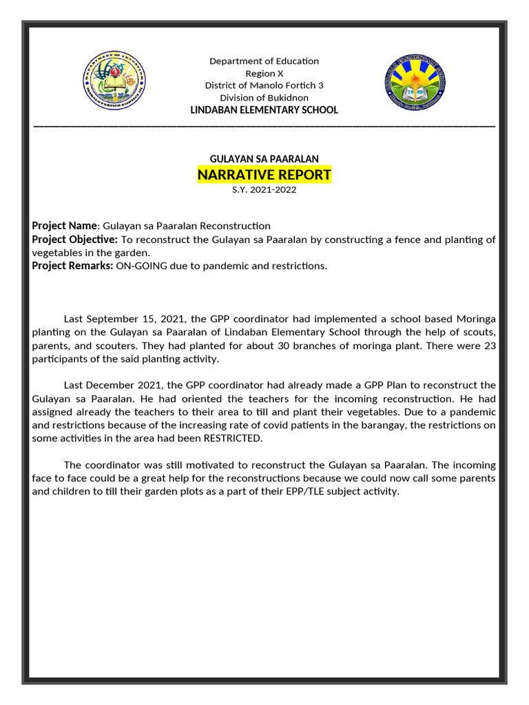 GPP Narrative Report | PDF