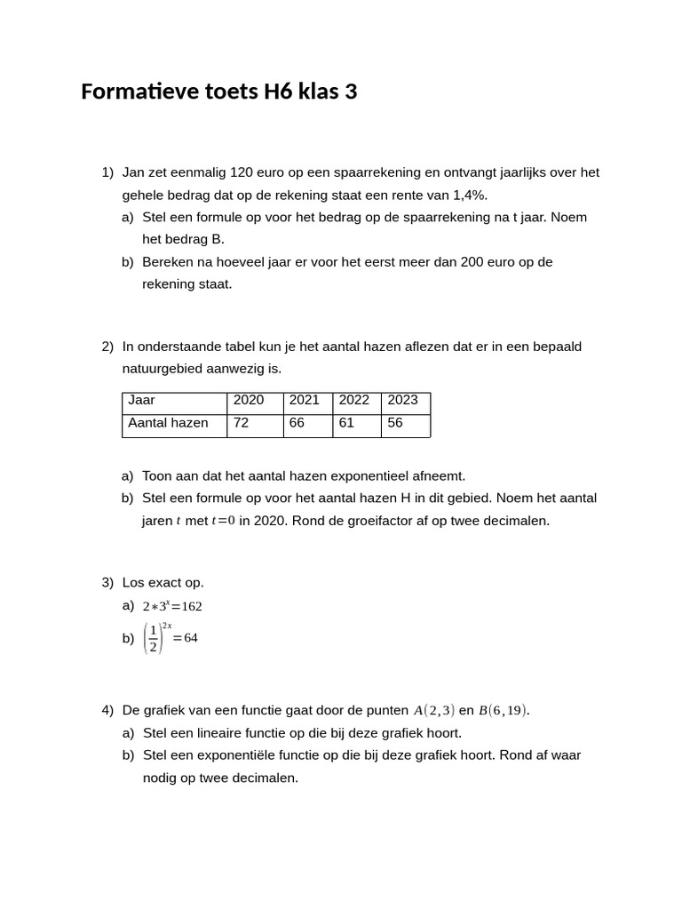 Formatieve-toets-H6-klas-3 | PDF