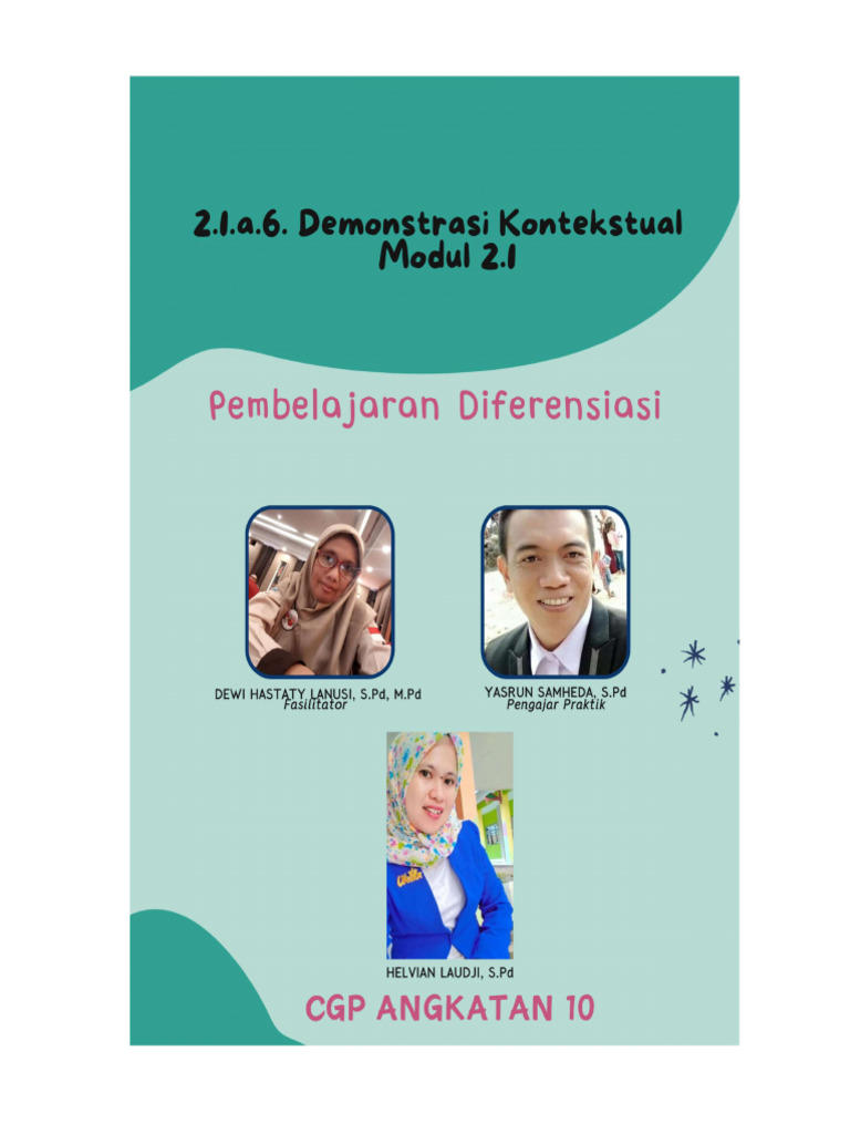 2.1 D-Demonstrasi Kontekstual RPP Berdiferensiasi Di Integrasikan DGN KSE | PDF