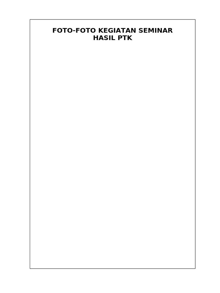 Lembar Menempel Foto Seminar | PDF