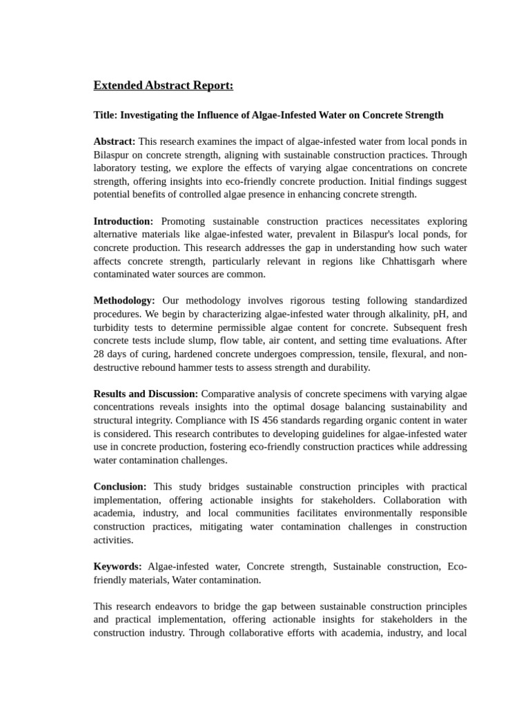 Extended Abstract Report | PDF