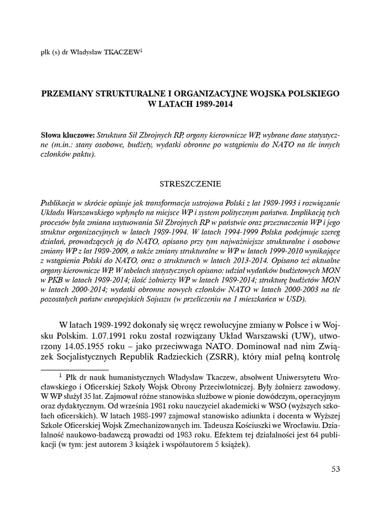 Przemiany Strukturalne I Organizacy | PDF
