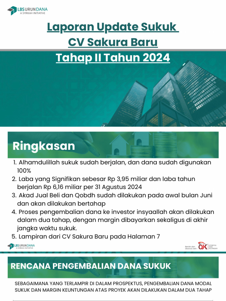 A65b70bf40fb25a2-Laporan Penggunaan Dana Sukuk CV Sakura Baru Tahap II Tahun 2024 | PDF