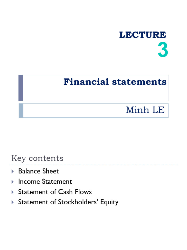 Lecture 3 Financial Statements Pdf