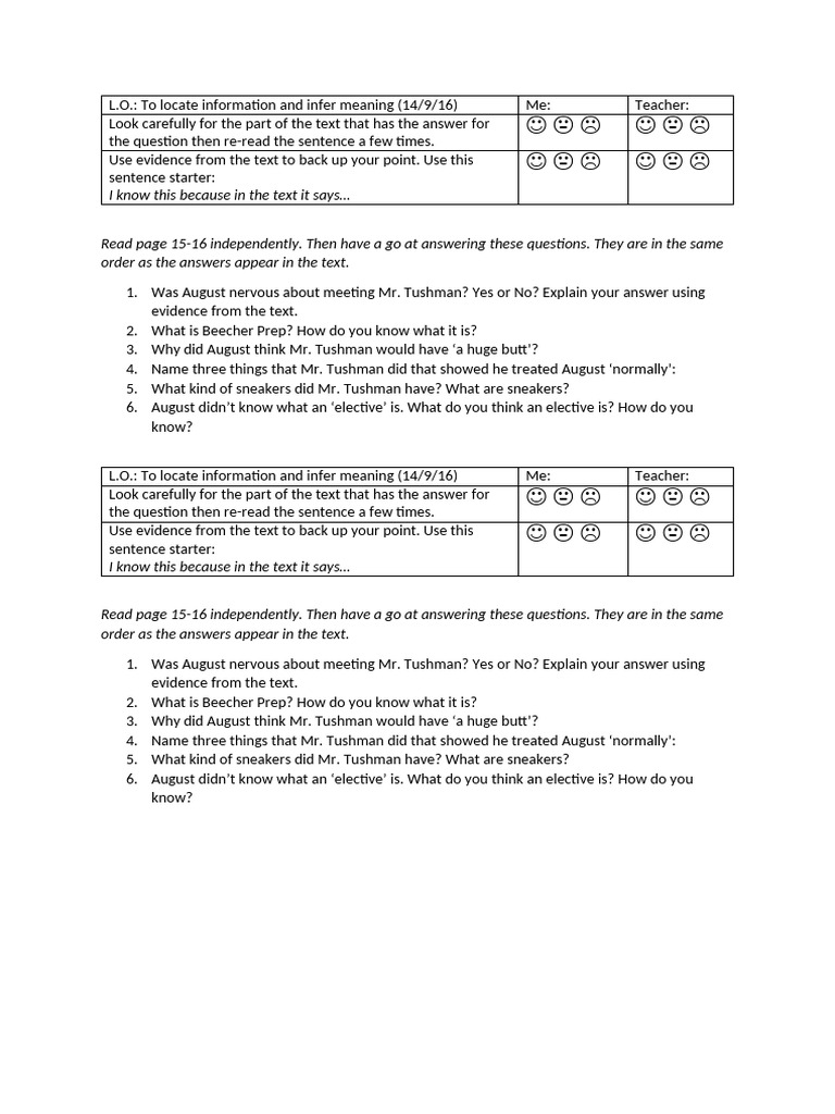 Wonder Questions 4 | PDF