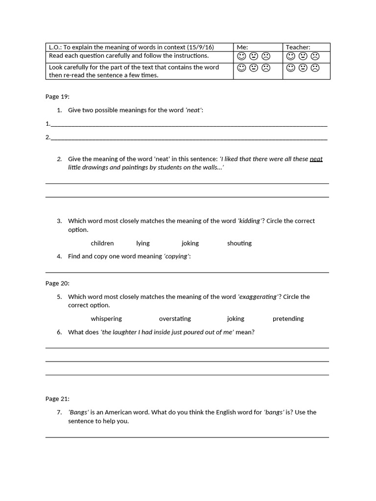 Wonder Questions 5 | PDF