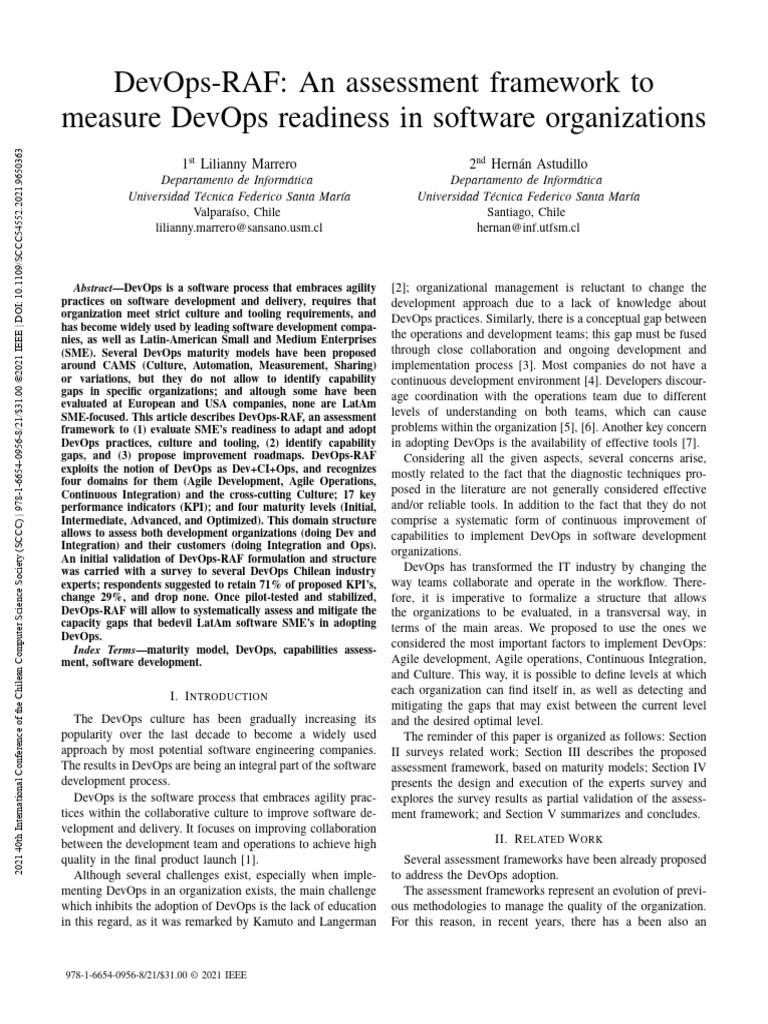DevOps-RAF An Assessment Framework To Measure DevOps Readiness in ...