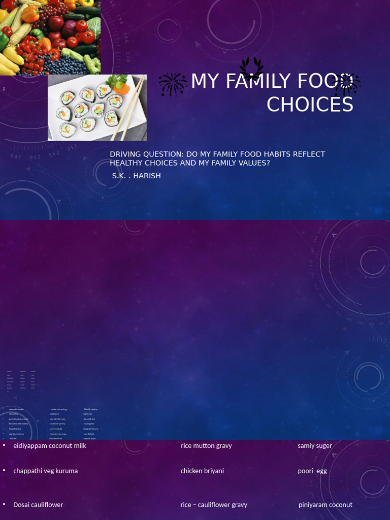 My Family Food Choices | PDF
