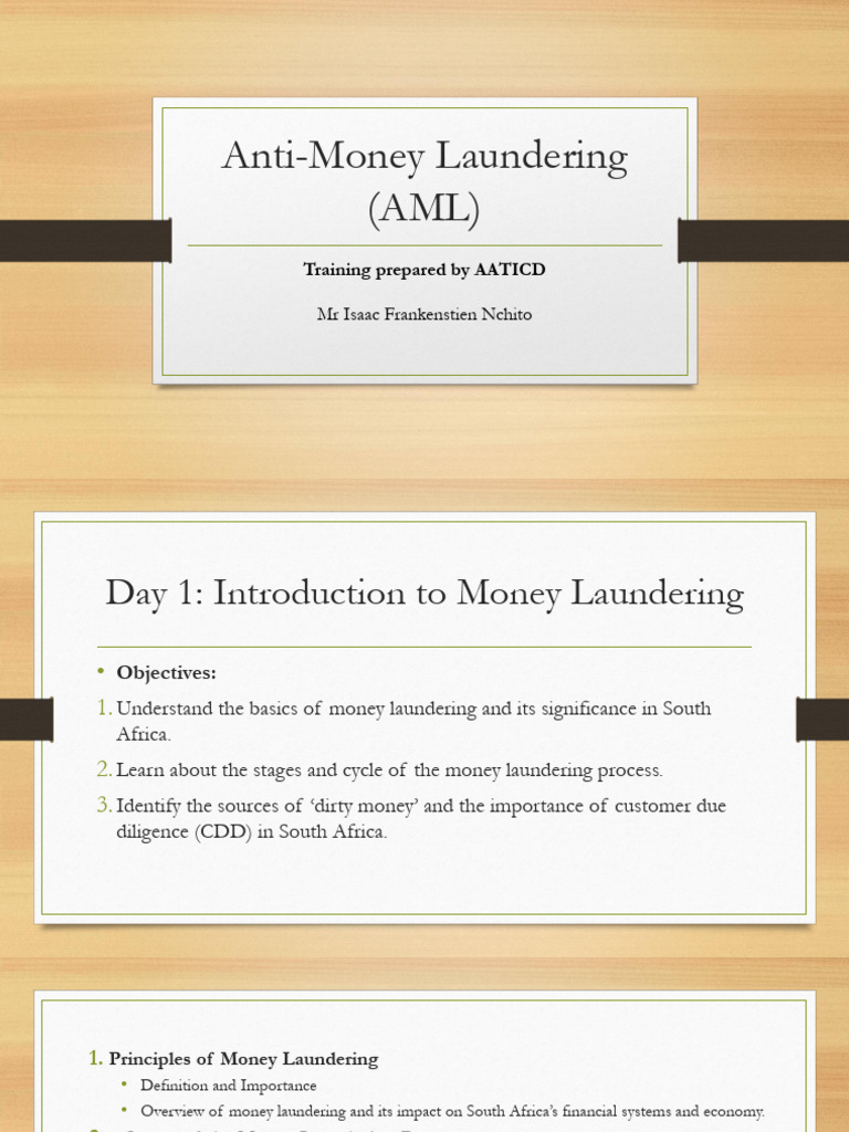 AML Training for South African Finance | PDF | Money Laundering ...