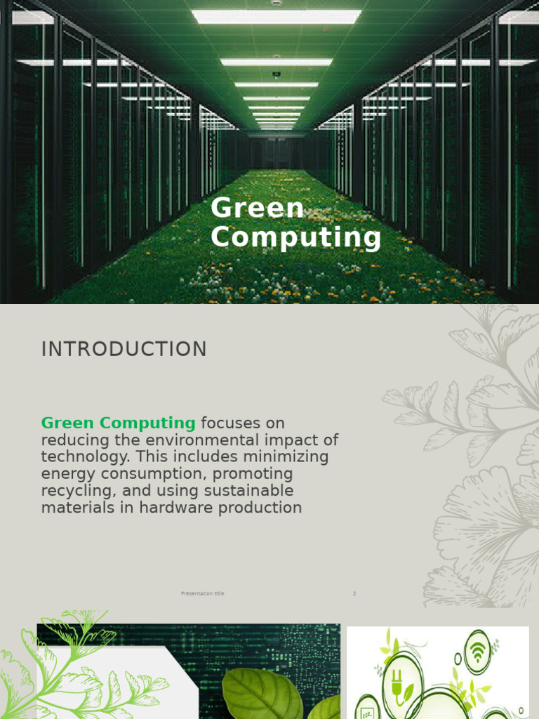 Green Computing Pdf Efficient Energy Use Economies