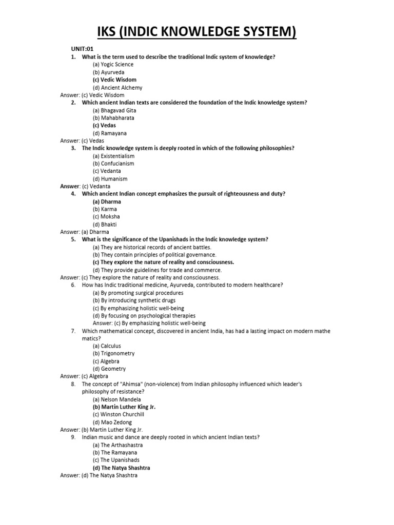 Iks (Indic Knowledge System) | PDF